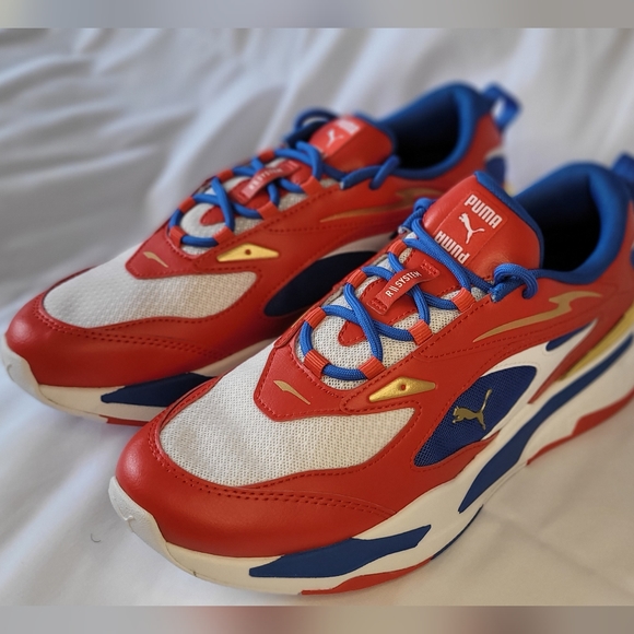 Puma | Shoes | Puma Rs Fast Used Red Blue And Gold | Poshmark